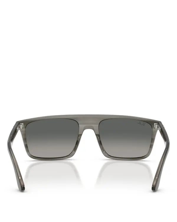 Ray-ban Square Frame Sunglasses - Striped/gradient Grey