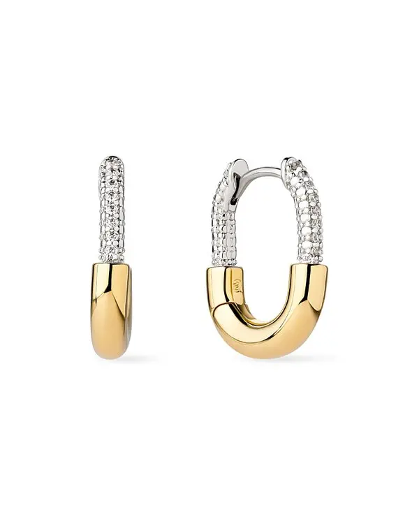 ANA LUISA Mini Micropave Brynley Hoop Earrings - Two-tone