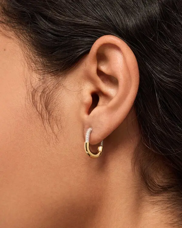 ANA LUISA Mini Micropave Brynley Hoop Earrings