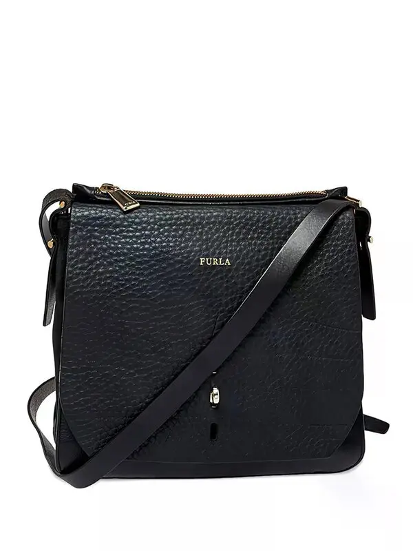 Furla Leather And Suede Messenger Bag