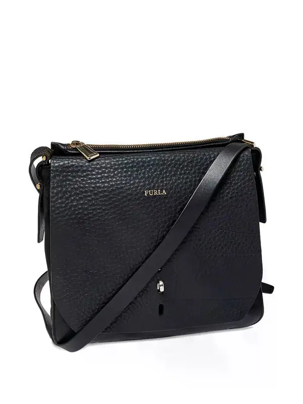 Furla Leather And Suede Messenger Bag