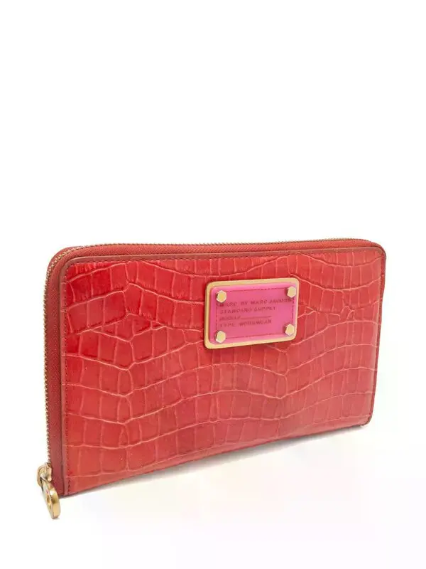 Marc Jacobs Croc-embossed Zip Clutch