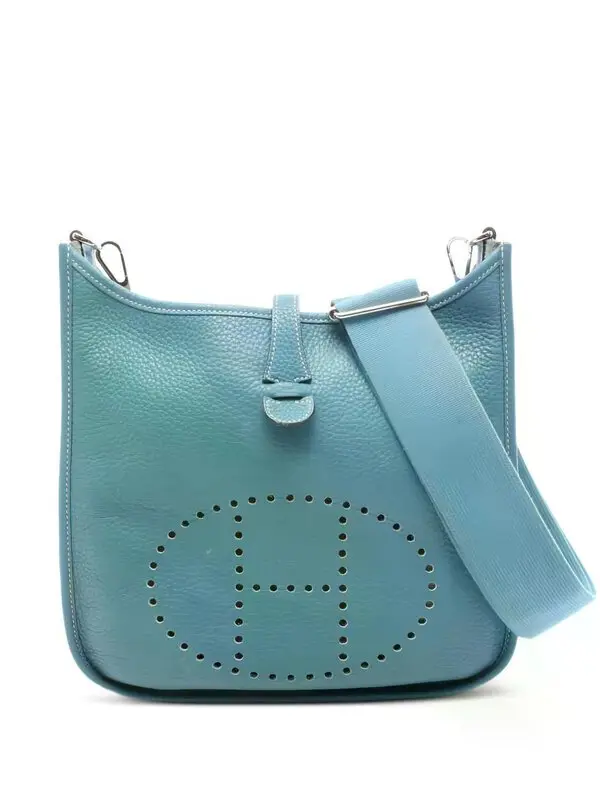 Hermès 2010 Evelyn Iii Perforated Cross Body Bag - Blue