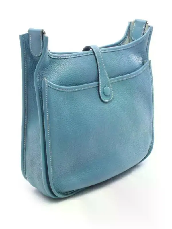 Hermès 2010 Evelyn Iii Perforated Cross Body Bag - Blue