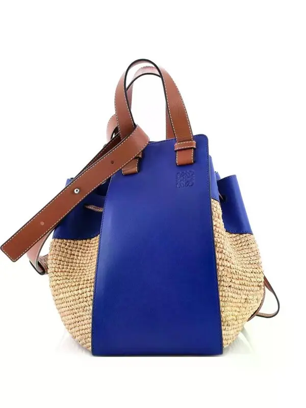 Loewe Hammock Raffia Medium Hobo Bag