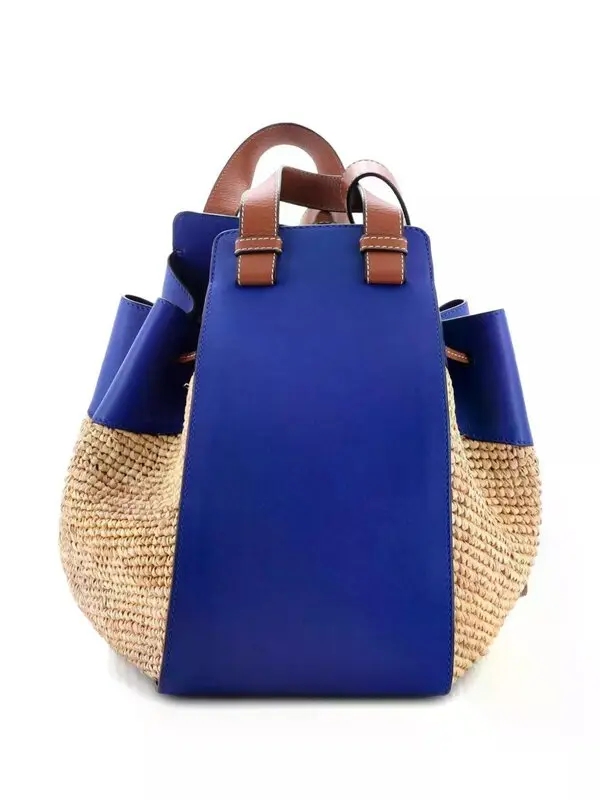 Loewe Hammock Raffia Medium Hobo Bag