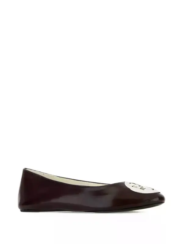 Tory Burch Reva Leather Flat Pumps