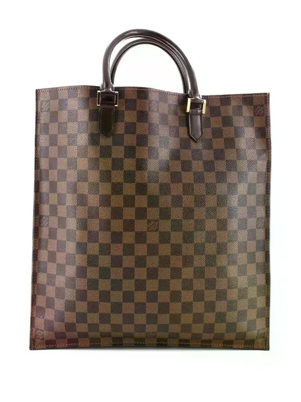 LOUIS VUITTON Sac Plat Damier Tote Bag - Brown