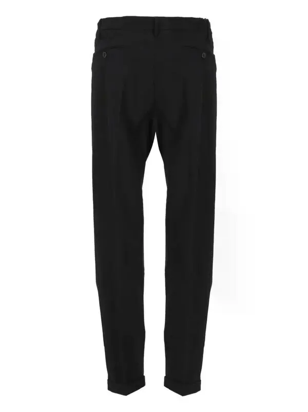 RE-HASH Cuffed Straight-leg Trousers - Black