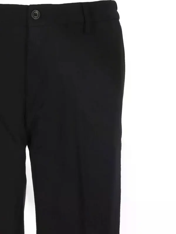 RE-HASH Cuffed Straight-leg Trousers - Black