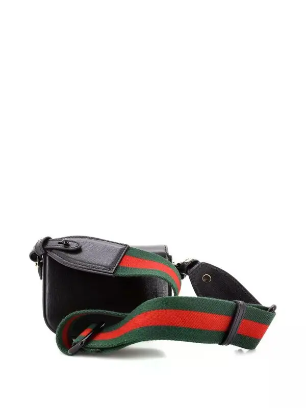 Gucci Horsebit 1955 Flap Wallet With Strap - Black
