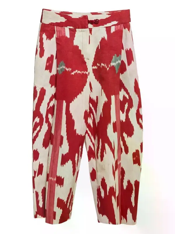 Emporio Armani Ikat-print Trousers - Red