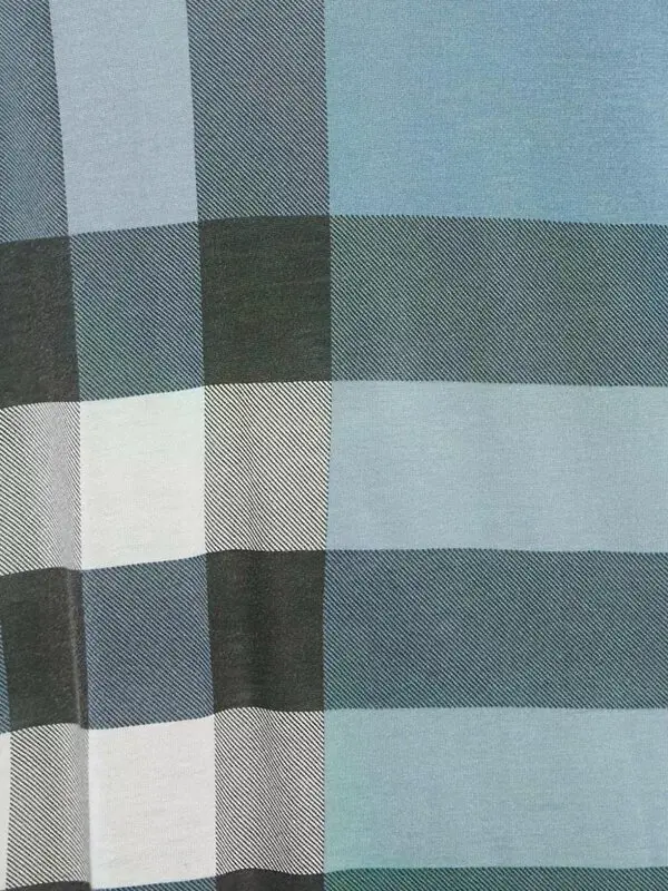 Burberry Plaid-print Modal Top