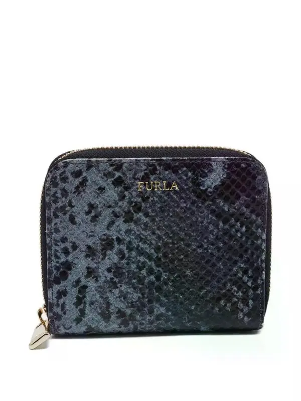 Furla Python-effect Zip Wallet - Black