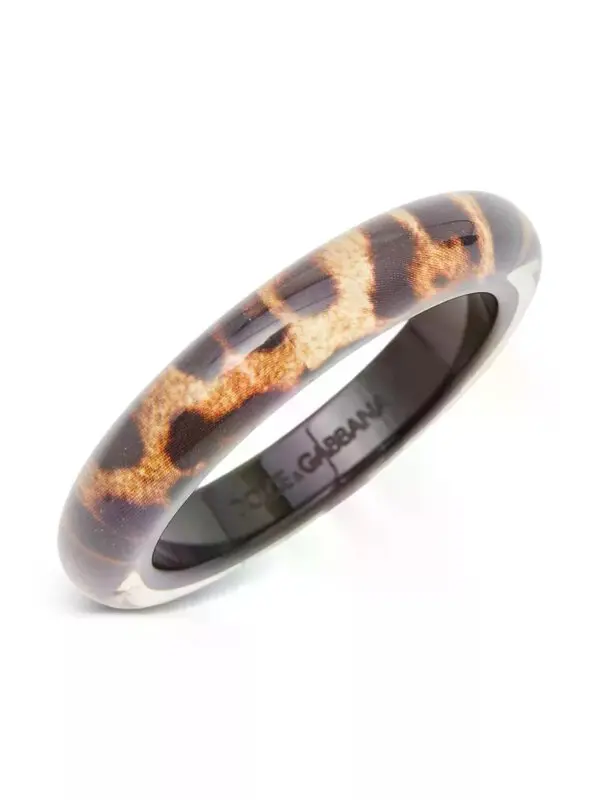 Dolce & Gabbana Leopard-print Bangle Bracelet