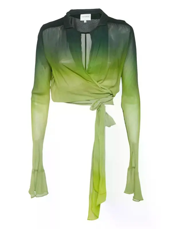 Rag & Bone Cypress Ombré Crepe Blouse
