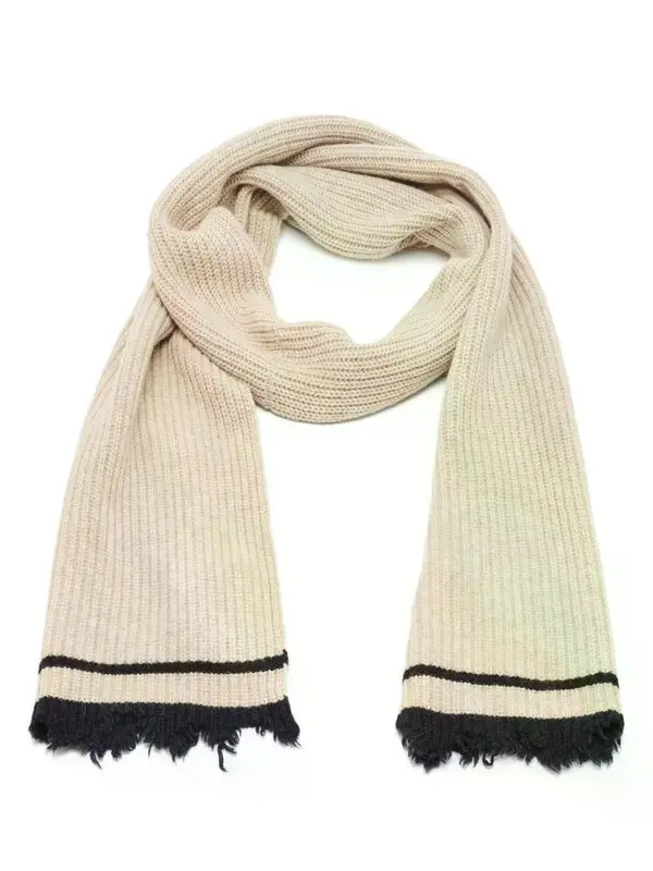 Zadig&Voltaire Ribbed-knit Scarf - Neutrals