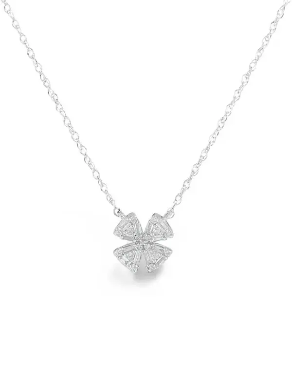 LB EXCLUSIVE 14k White Gold Diamond Pendant Necklace - Silver