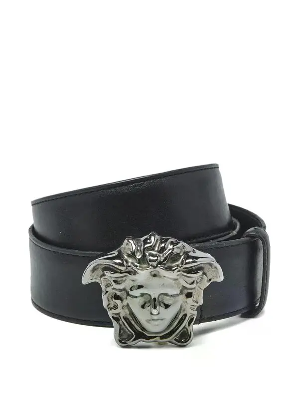 Versace La Medusa Leather Belt - Black
