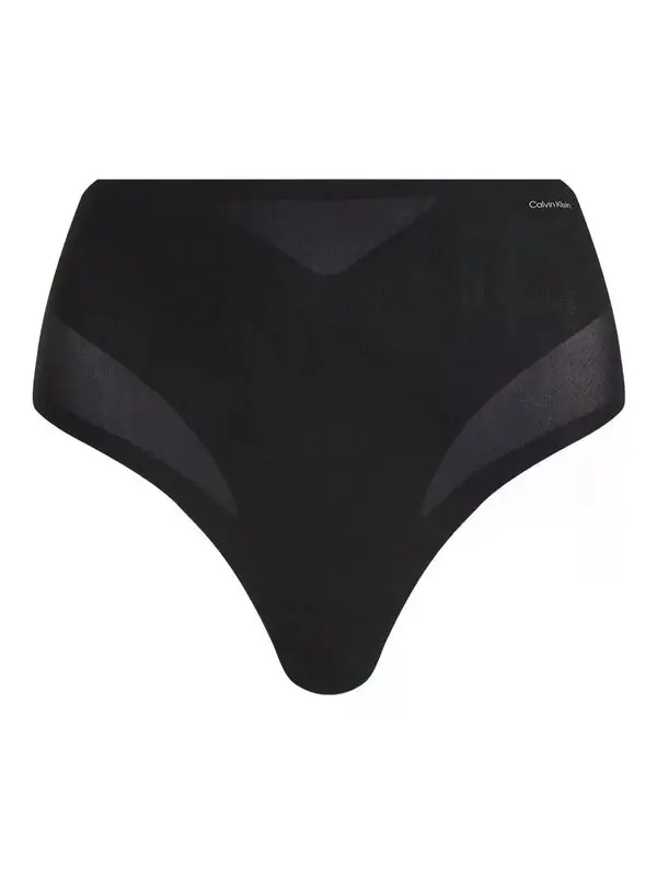 Calvin Klein Logo Sheer Briefs - Black