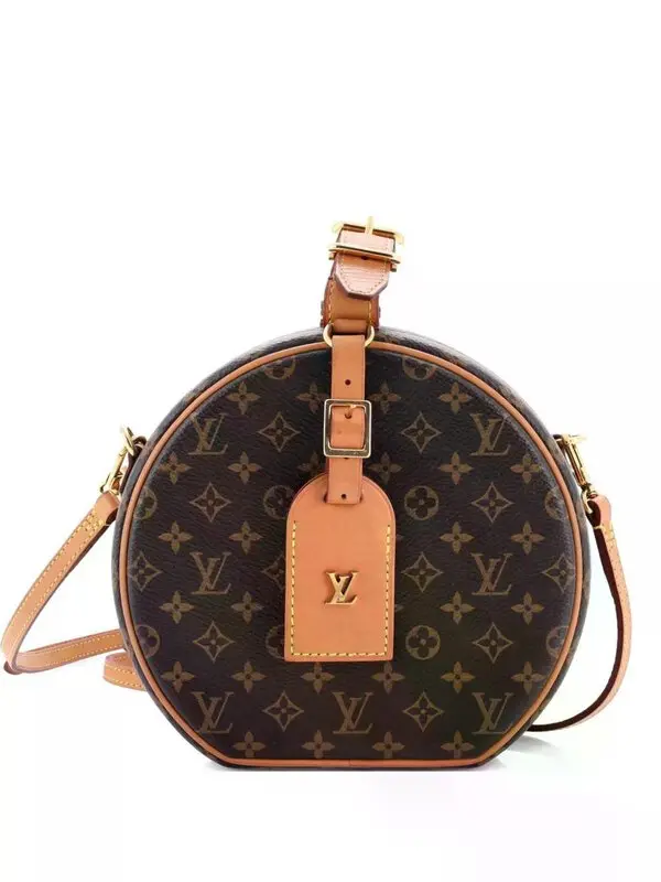 LOUIS VUITTON Petite Boite Chapeau Monogram Canvas Crossbody Bag - Brown