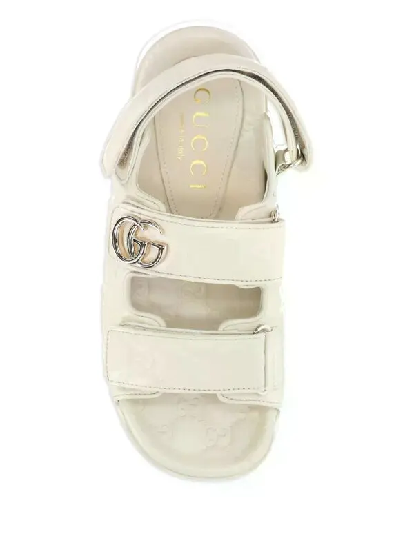 Gucci Gg Embossed Strap Sandals