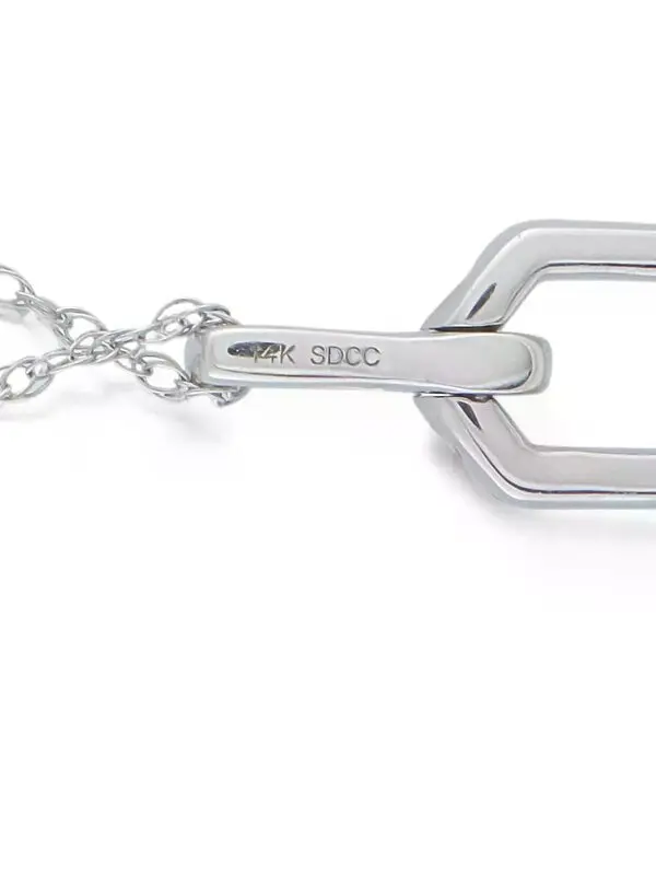 LB EXCLUSIVE 14k White Gold Diamond Pendant Necklace