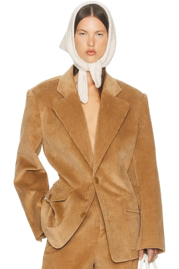 HELSA The Very Oversized Corduroy Blazer - Caramel