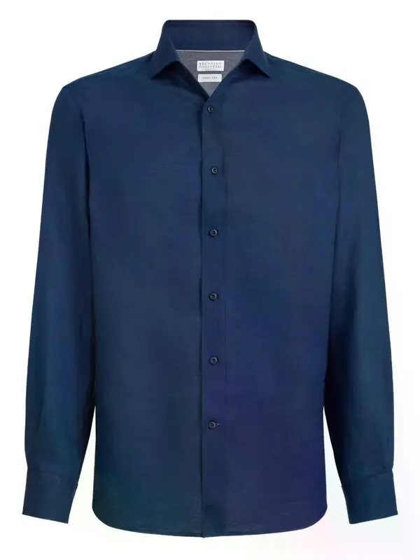 Brunello Cucinelli Linen Shirt - Blue