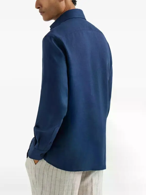 Brunello Cucinelli Linen Shirt - Blue