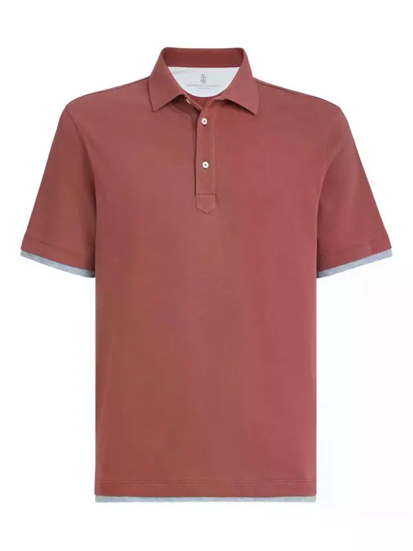 Brunello Cucinelli Short-sleeve Polo Shirt - Red