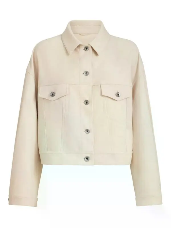 Brunello Cucinelli Monili-embellished Jacket - Neutrals