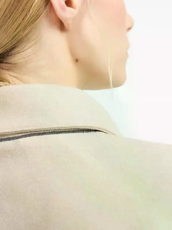Brunello Cucinelli Monili-embellished Jacket - Neutrals