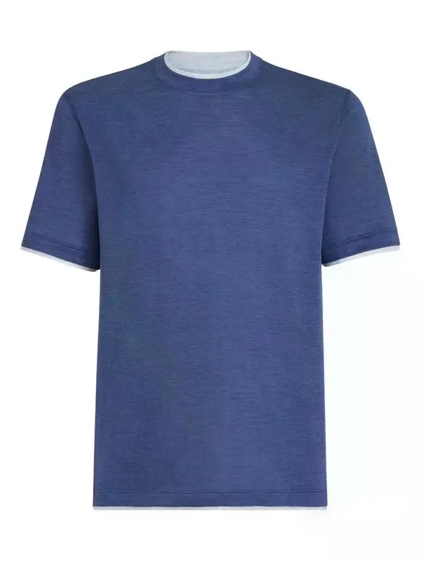 Brunello Cucinelli Crew-neck Short-sleeve T-shirt - Blue