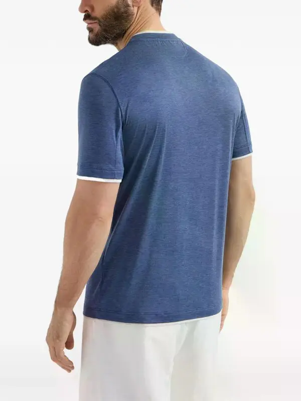 Brunello Cucinelli Crew-neck Short-sleeve T-shirt - Blue