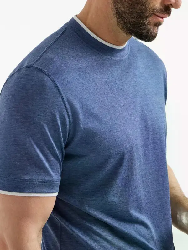Brunello Cucinelli Crew-neck Short-sleeve T-shirt - Blue