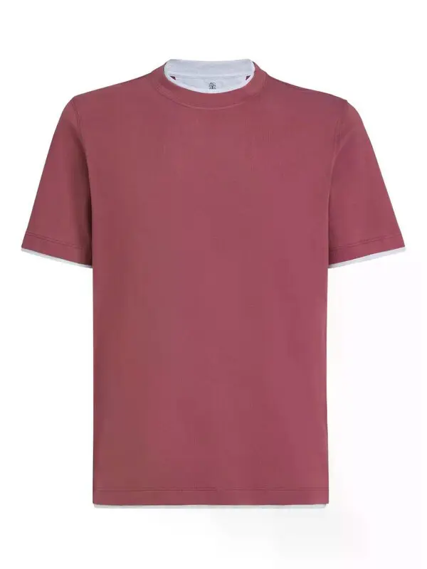 Brunello Cucinelli Faux-layering Crew-neck T-shirt - Red