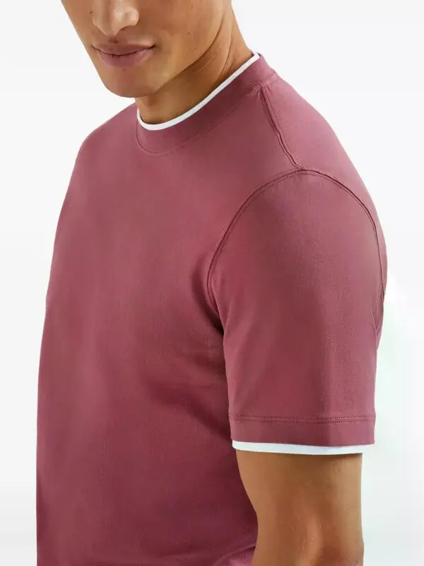 Brunello Cucinelli Faux-layering Crew-neck T-shirt - Red