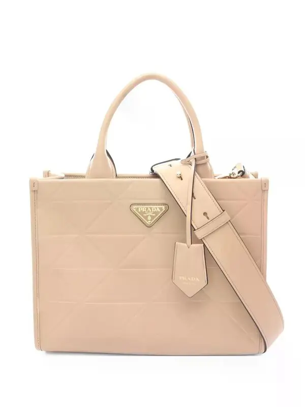 Prada 2010s Symbole-debossed Tote Bag