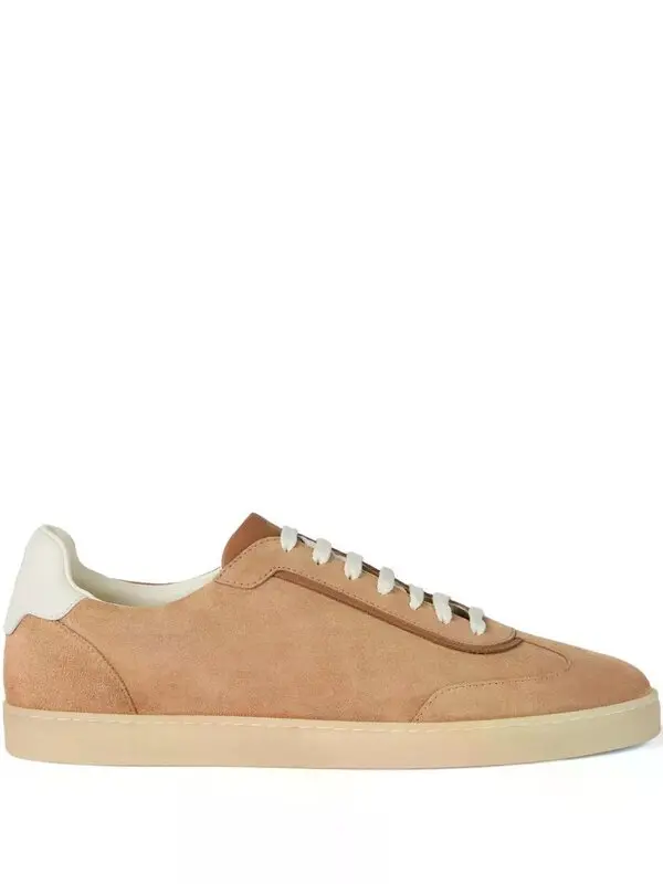 Brunello Cucinelli Suede Low Top Sneakers - Neutrals