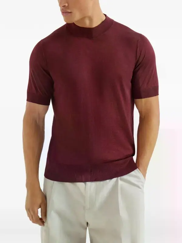 Brunello Cucinelli Mock-neck Knit T-shirt