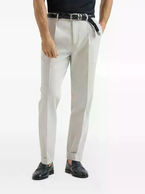 Brunello Cucinelli Cotton Trousers - Neutrals