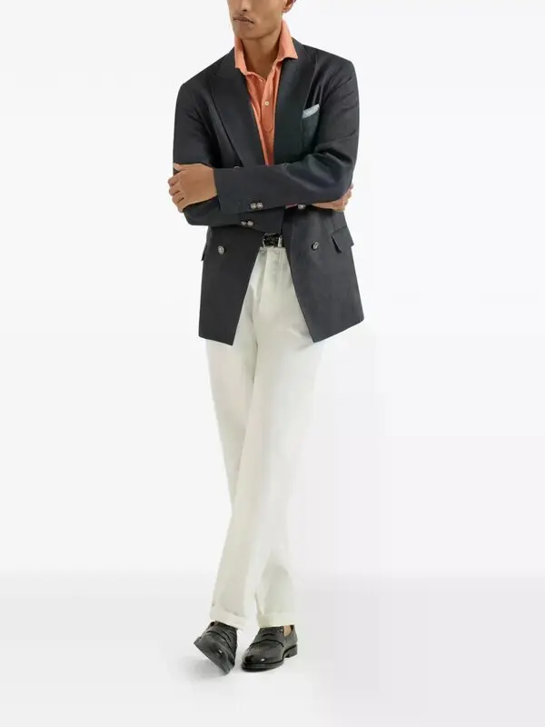 Brunello Cucinelli Button-fastening Short-sleeve Polo Shirt