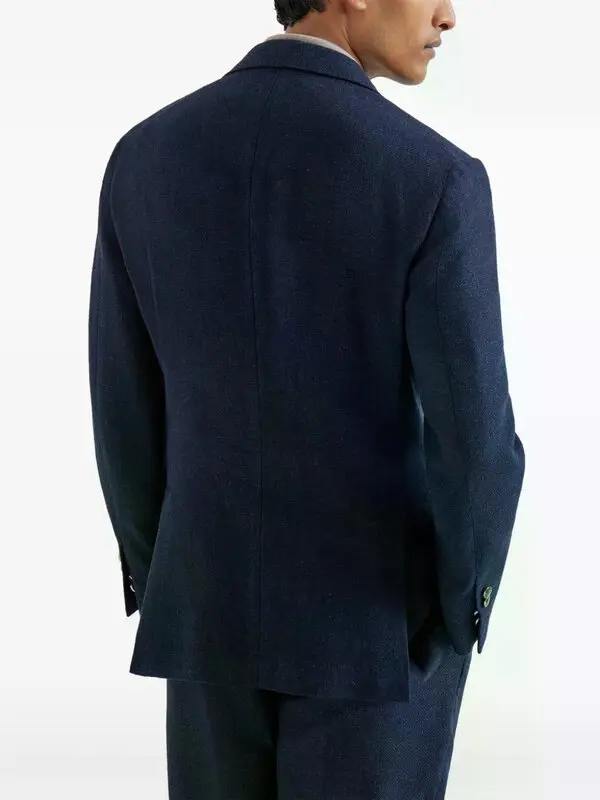 Brunello Cucinelli Notched-lapels Blazer - Blue