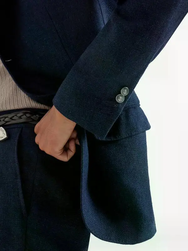 Brunello Cucinelli Notched-lapels Blazer - Blue