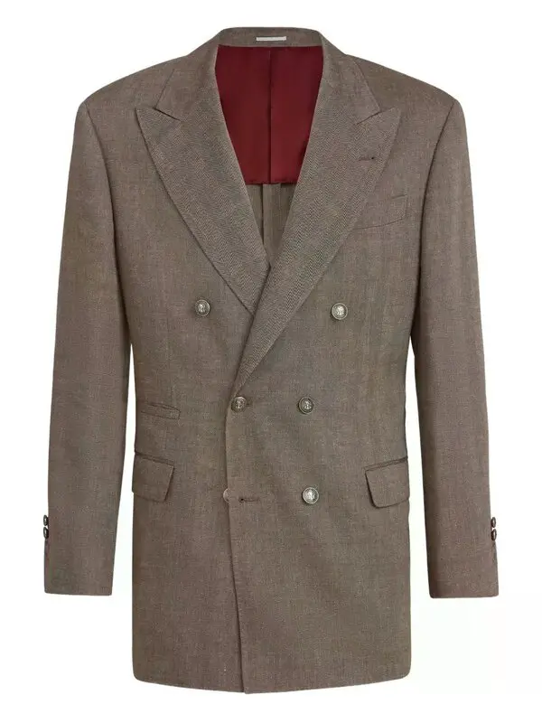 Brunello Cucinelli Peak-lapels Blazer - Brown