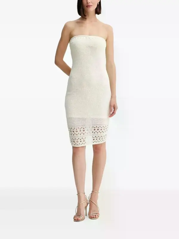 Guess Leah Strapless Midi Dress - Neutrals