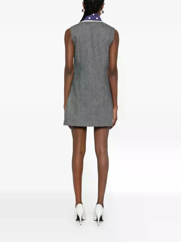 SELF-PORTRAIT Herringbone Mini Dress