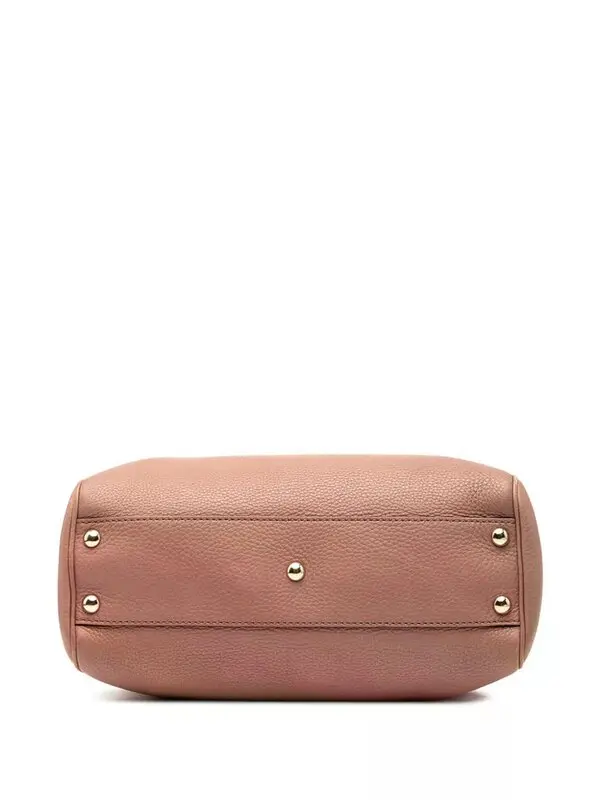 Gucci 2000-2015 Small Calfskin Bamboo Shopper Satchel - Pink