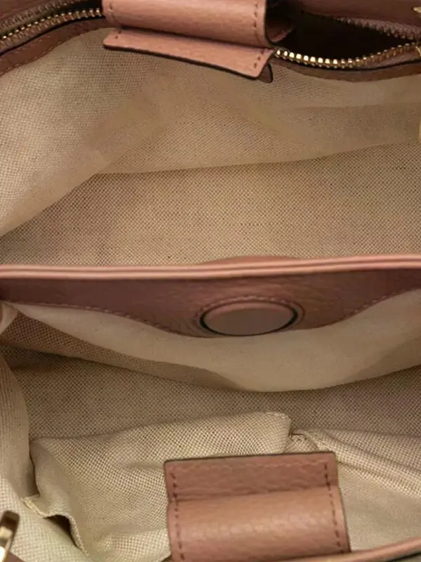 Gucci 2000-2015 Small Calfskin Bamboo Shopper Satchel - Pink